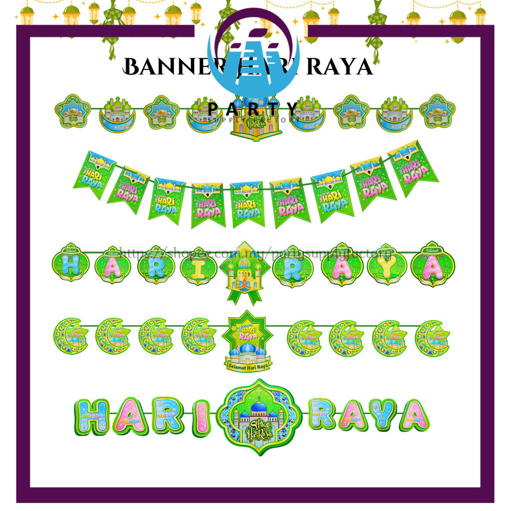 RAYA STRING FLAG HARI RAYA DECORATION / HIASAN HARI RAYA 2024 KETUPAT ...