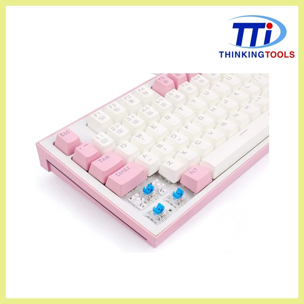 ⇨ ╰ REDRAGON BES TKL PINK/WHITE MECHANICAL GAMING KEYBOARD (BLUE SWITCH ...