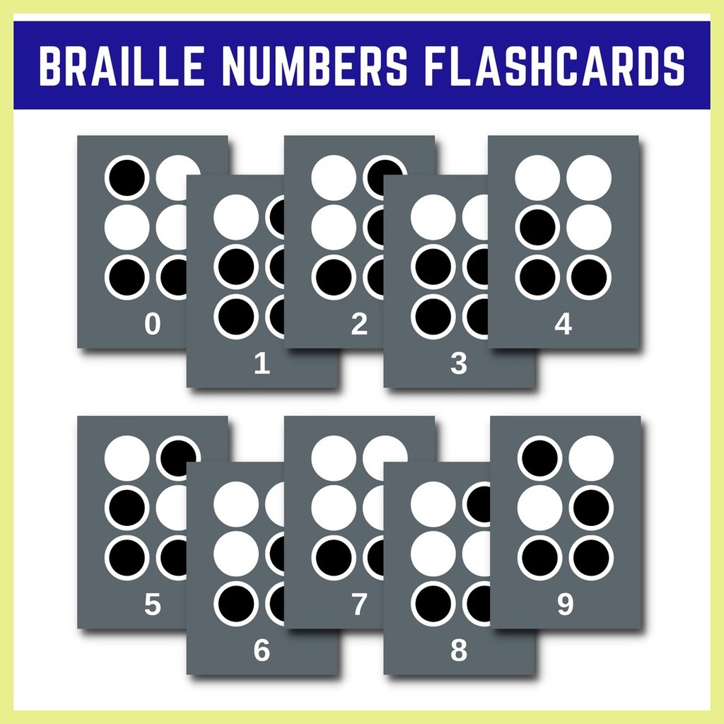 ↙ ⇨ The Braille Alphabet Flashcards, Braille Numbers Flashcards ...