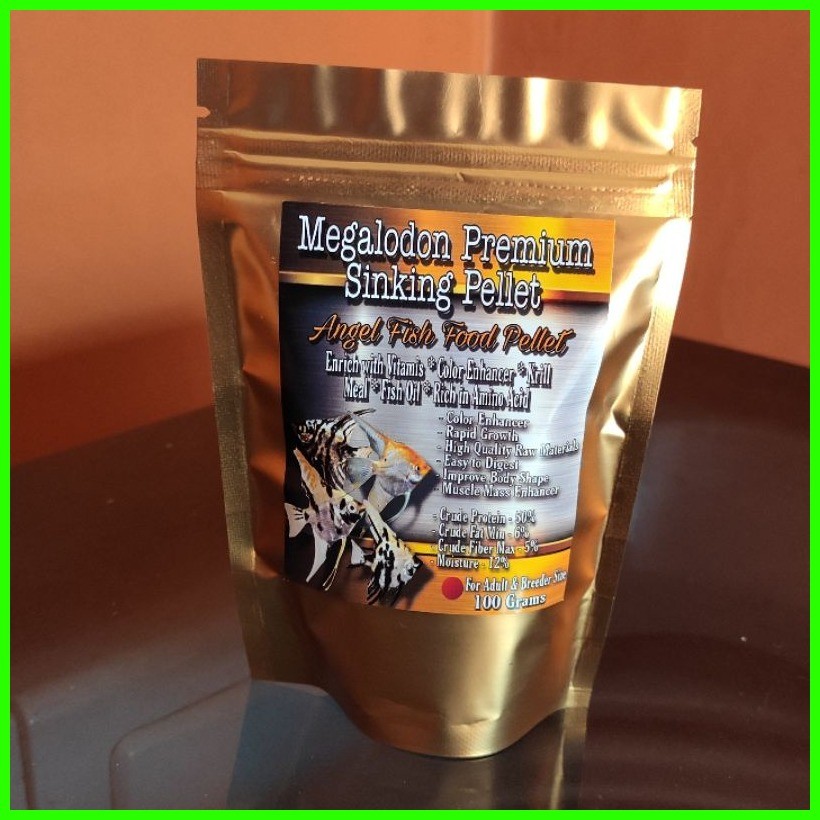 Megalodon Premium Sinking Pellet for Angel Fish (for Juvy size to Adult ...