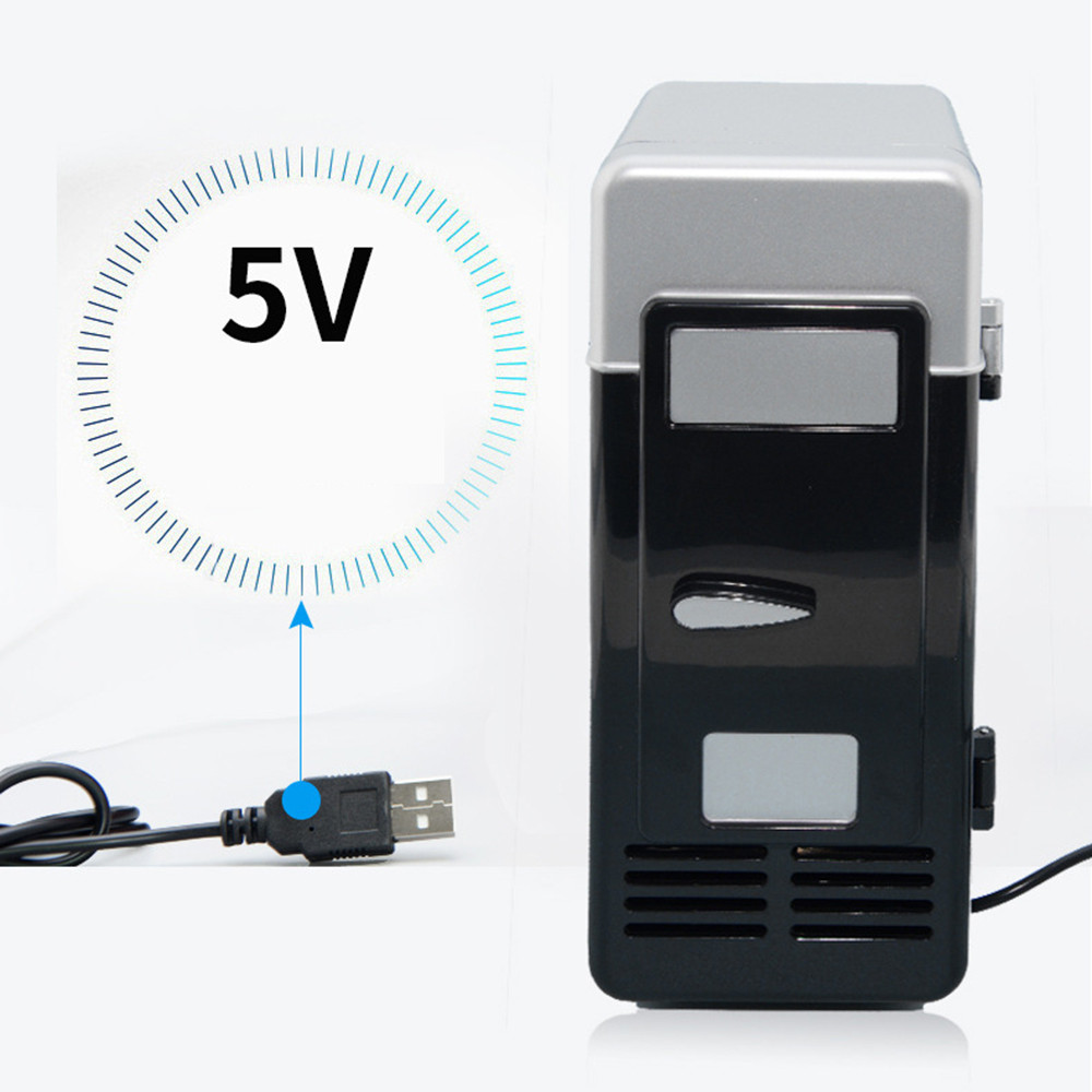 Mini USB Fridge Cooler Beverage Drink Cans Cooler/Warmer Refrigerator ...