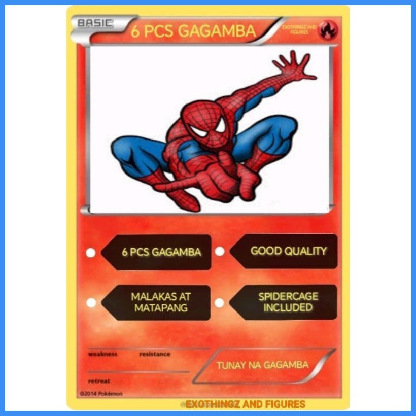 6 pcs tunay gagamba cards with cage / Good Quality / Assassin Card 6pcs ...