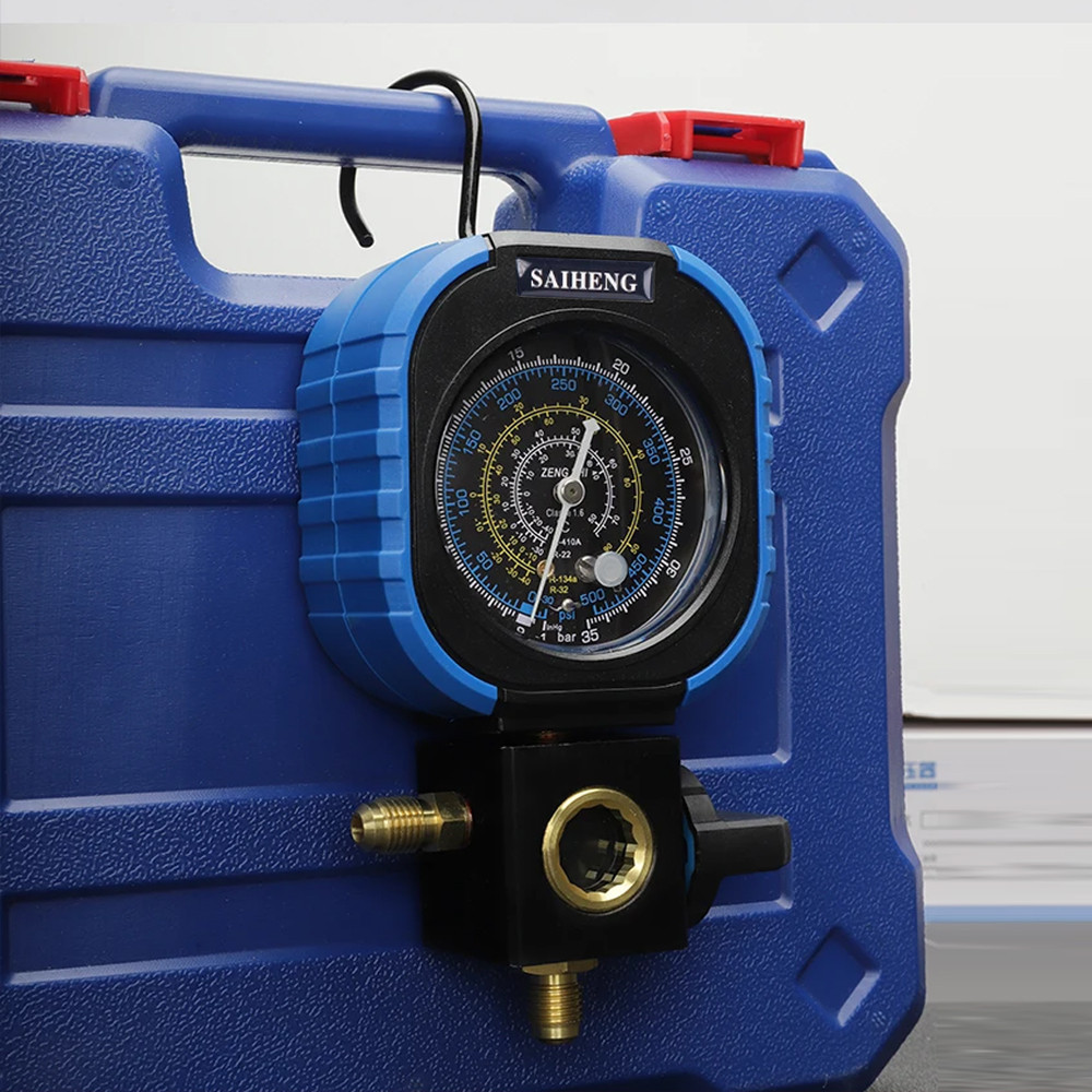 Single Manifold Gauge Air Conditioner Pressure Manometer R134/R410/R32 ...