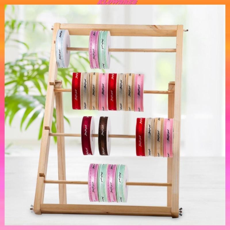 [Kloware2] Wood Ribbon Organizer Storage Display Ribbon Rack Holder ...
