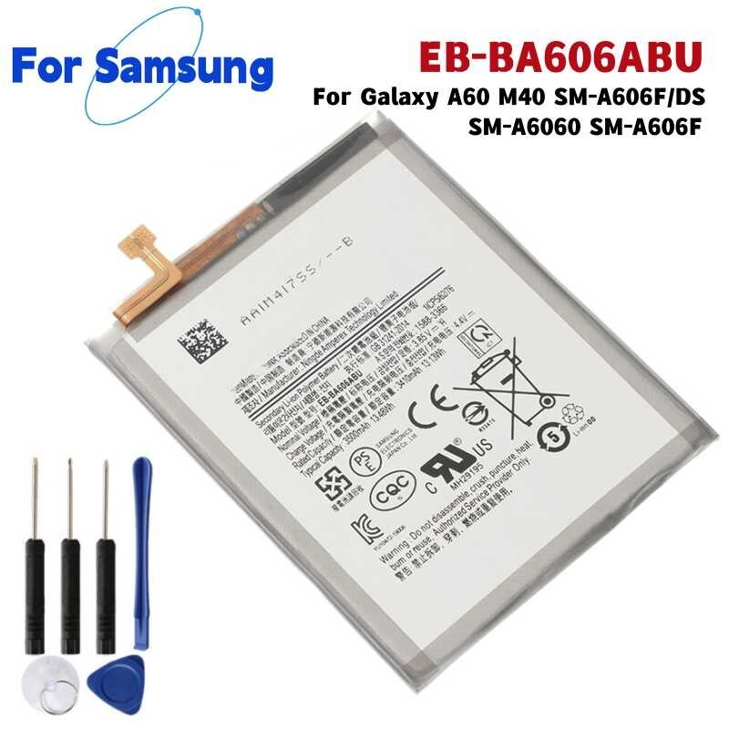 3500Mah Eb-Ba606abu Battery For Galaxy A60 M40 Sm-A606f/Ds Sm-A6060 Sm ...