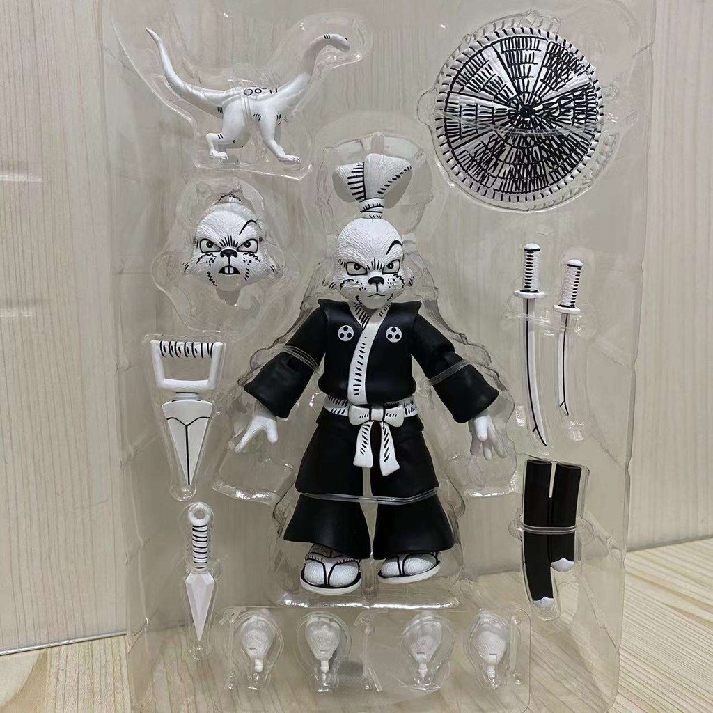 Genuine NECA 54306 Miyamoto Rabbit Black And White Version Model Toy 7 ...