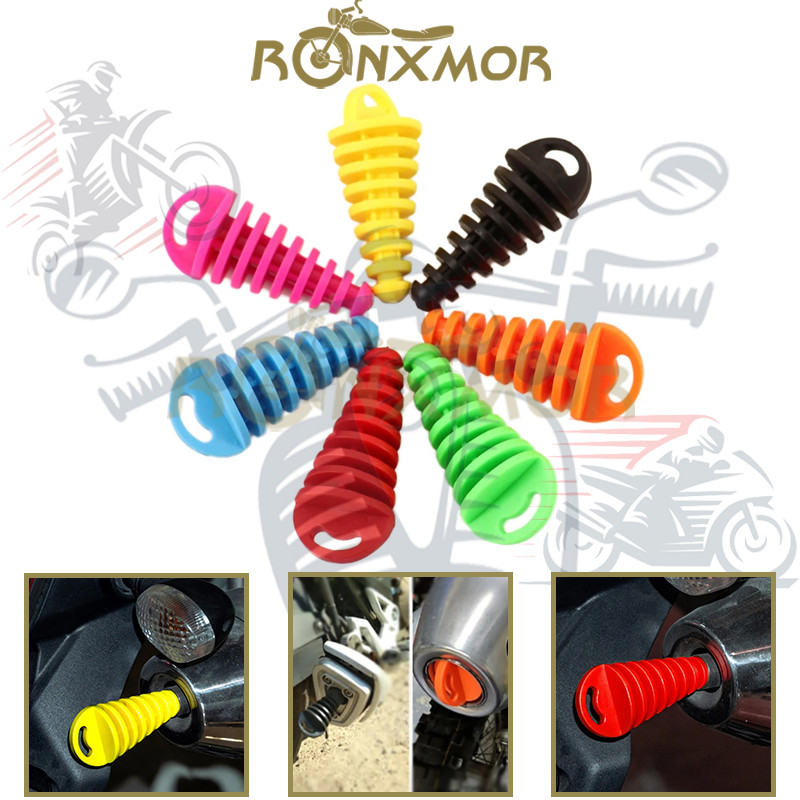 RONXMOR 1PC Exhaust Pipe Plug Motorcycle Motocross Tailpipe Silicone ...