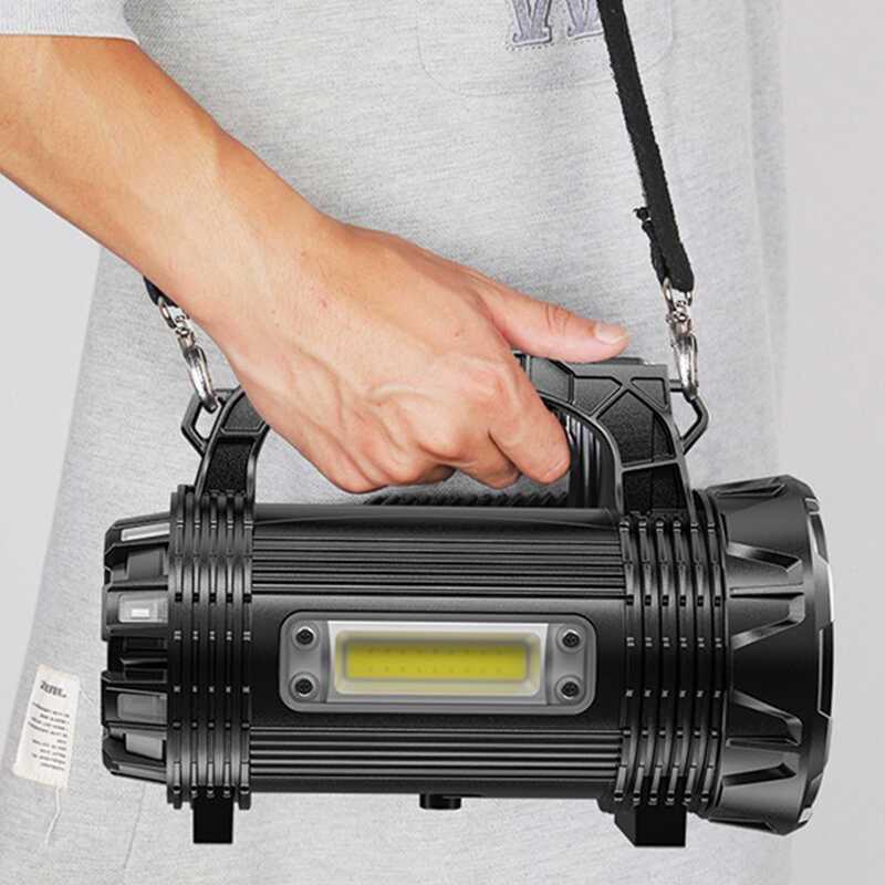Range 500M Long LED Searchlight Handheld Rechargeable Work Light ...