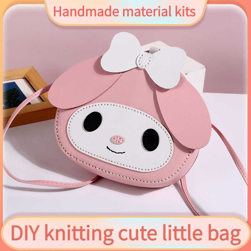 Sanrio My Diy Melody Handmade Bag Weave Self-Made Kawaii Anime Figure ...