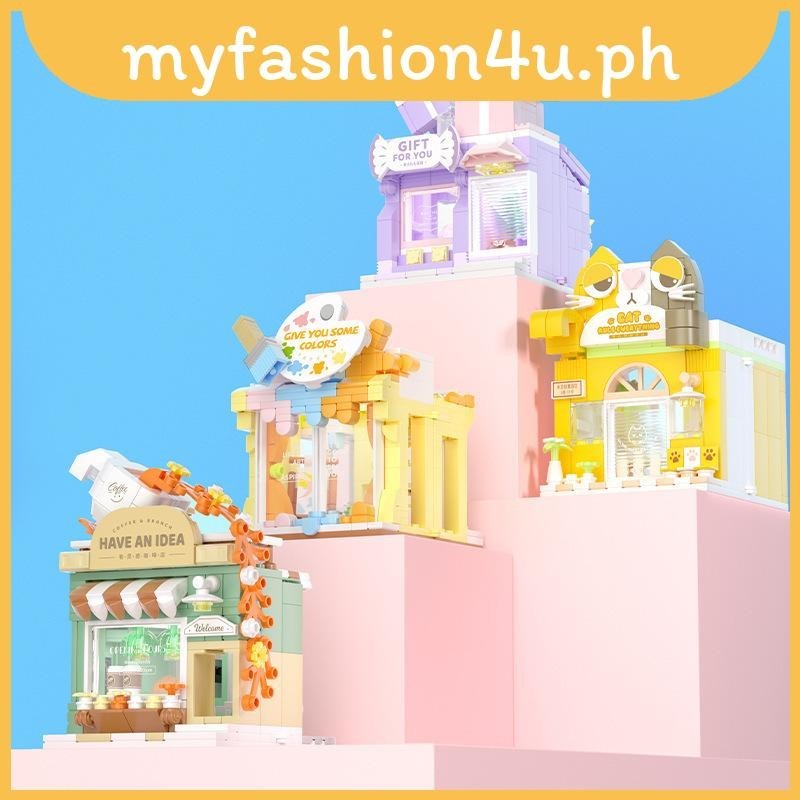 Colorful Particles Little Assembly Coffee Blocks Building Shop | Shopee ...