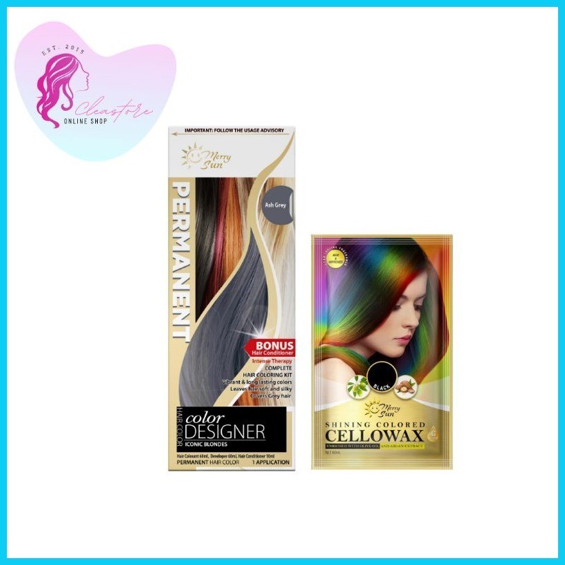۞ Merry Sun Permanent Hair Color and Cellowax | Shopee Philippines