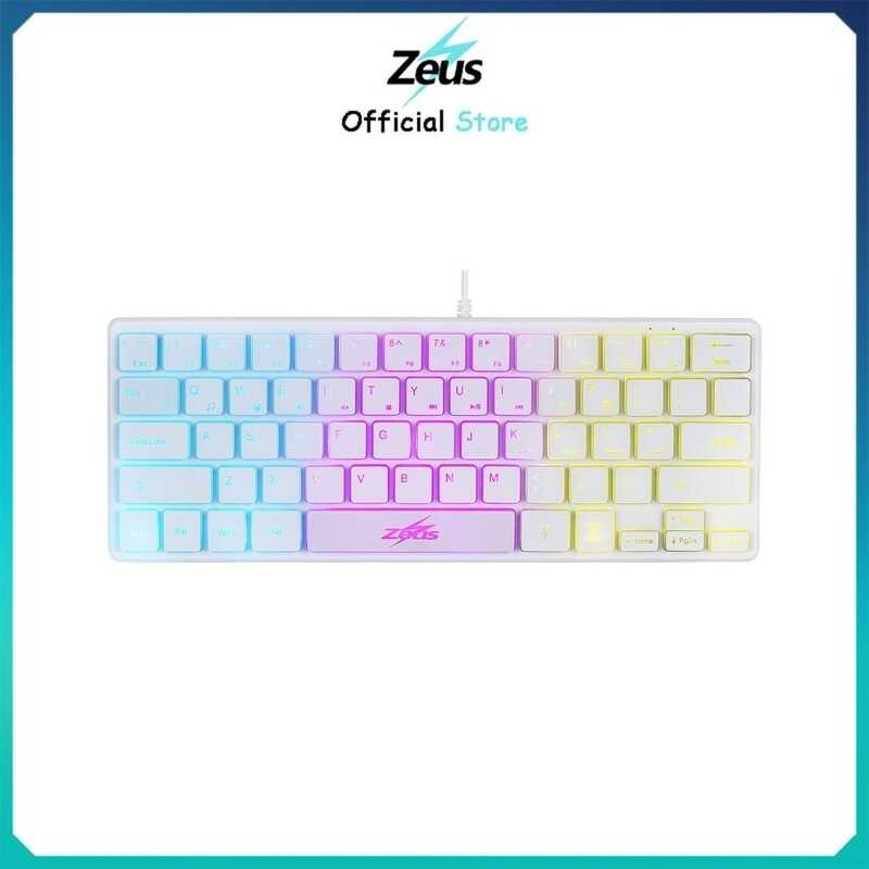 Zeus Z-988 64 Keys Ultra-thin Wired Gaming RGB Luminated Backlit ...