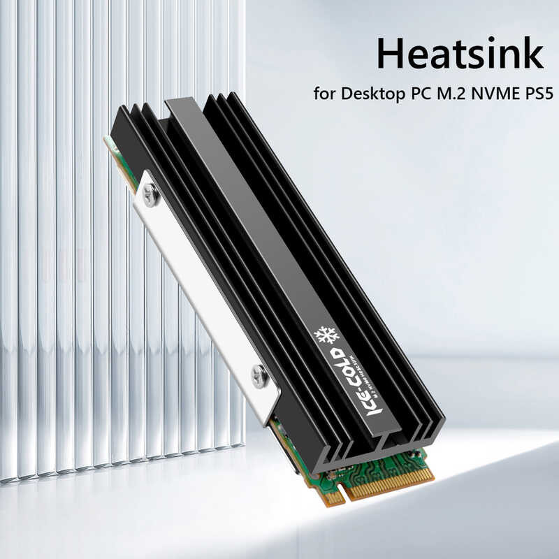 M.2 NGFF NVME 2280 SSD Heatsink na may Silicone Thermal Pad Solid State ...