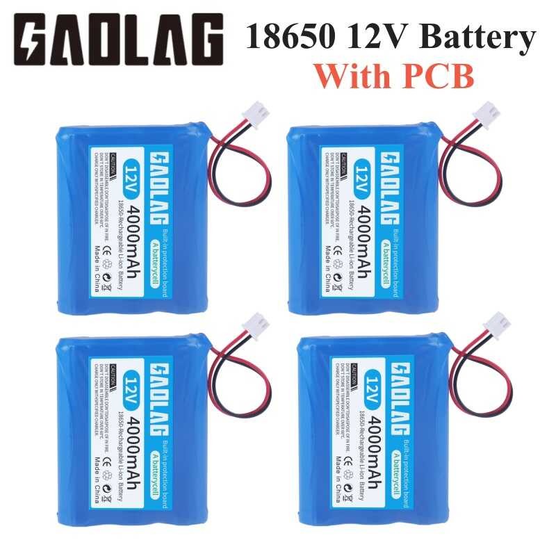 4000MAH Upgrade 12V 3000mah 2600mAh lithium-ion Battery pack For ...