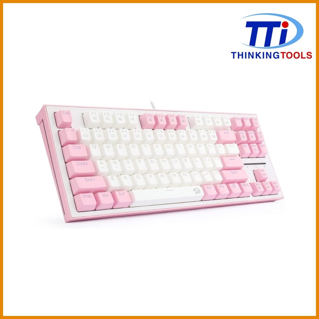 ☮ REDRAGON BES TKL PINK/WHITE MECHANICAL GAMING KEYBOARD (BLUE SWITCH ...