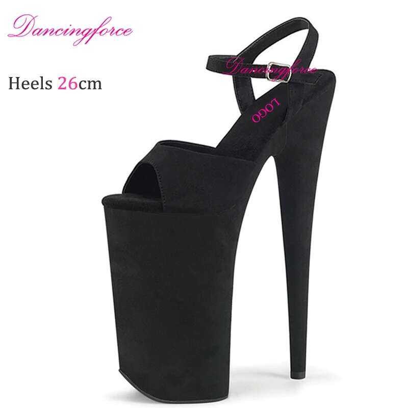 Dancingforce 10Inch/26cm Pole Dancing Suede Platform Super High Heels ...
