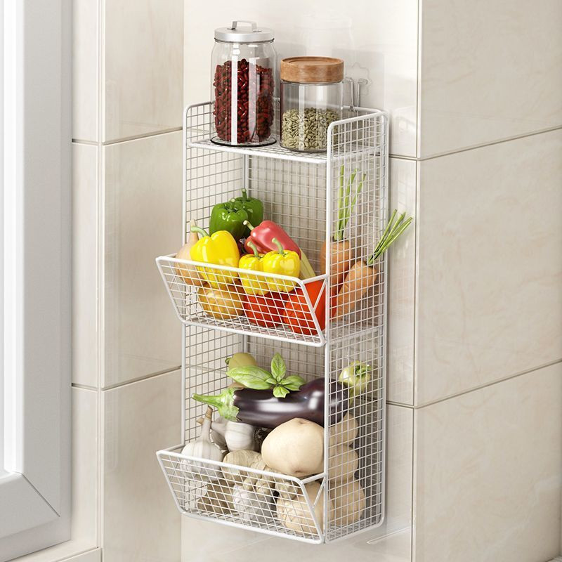 Kitchen Rack Onion Ginger Garlic Wall Rack Wall-mounted Punch-free ...