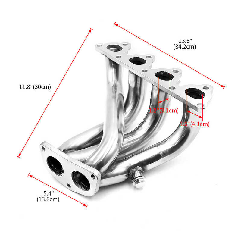 Header Exhaust System For Honda Civic 88-00 D-Series Engine SOHC ...