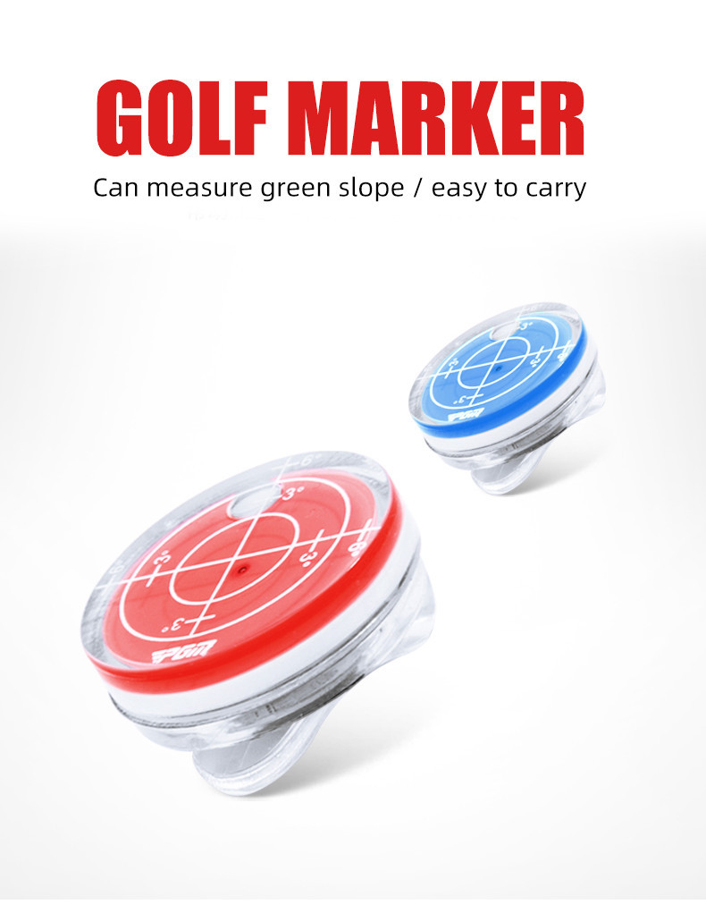 PGM Golf Level Function Marks Magnetic Cap Clip Golf Ball Marker Red ...