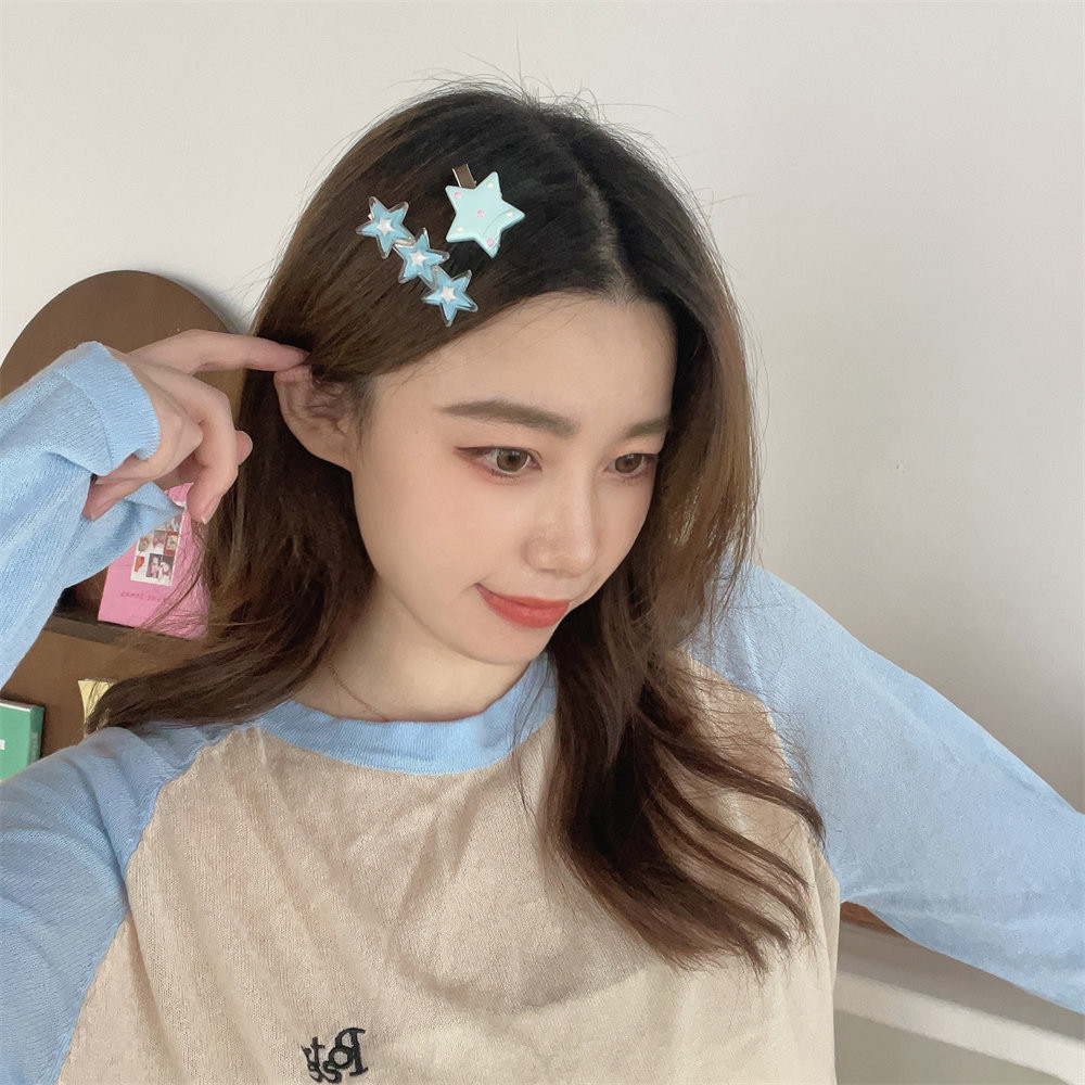 7pcs Y2k Pink Barbie Hair Clip for Women Sweet Love Star Hair Clip Set ...