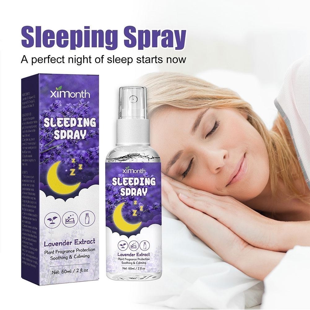 60ml Lavender Sleep Spray relieve fatigue Insomnia Treatment Mist Deep ...