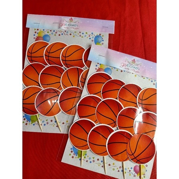 Basketball Ball Theme Cake Topper (12 pcs./pack) | Shopee Philippines