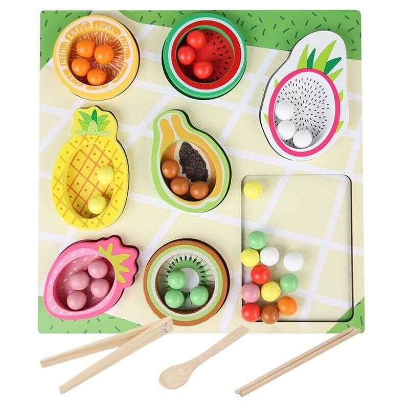 Color And Fruit Shape Sorting Games Fine Motor Skill Development Color ...