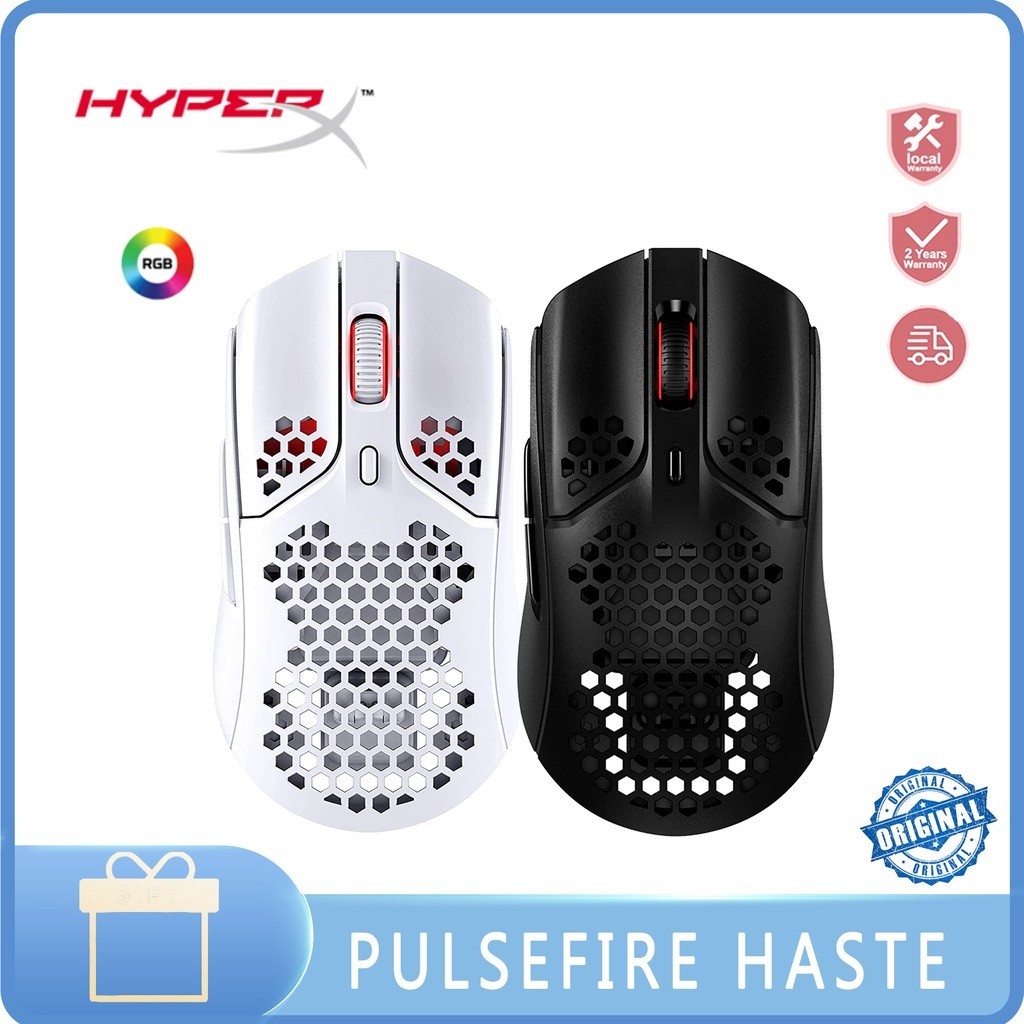 HyperX Pulsefire Haste Wireless Gaming Mouse Ultra-Light Hexagonal Case ...