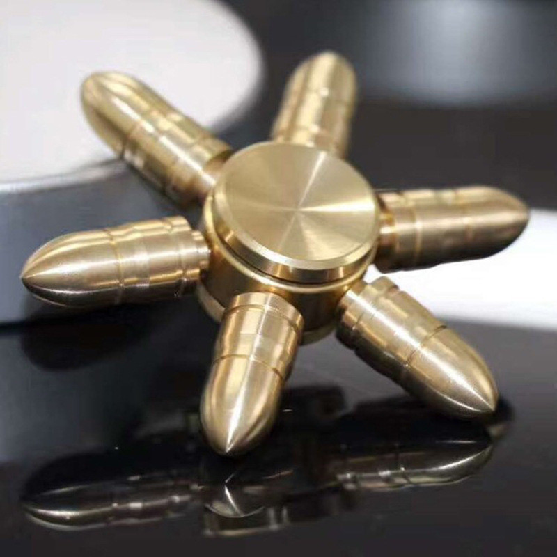 Delicateness Gear Hand Spinner All Copper Fidget Spinner Nine Teeth ...