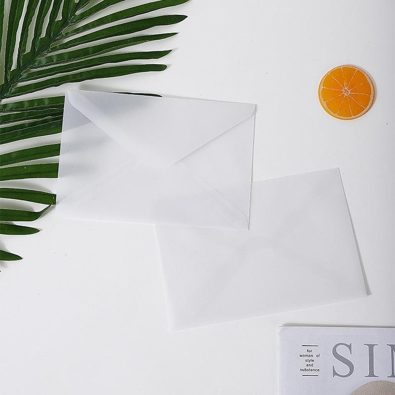 Blank Sulfuric Acid Paper Envelope Translucent Sturdy White Wedding ...