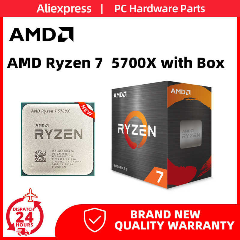 AMD New Ryzen 7 R7 5700X 3.4 GHz Eight-Core 16-Thread CPU Processor 7NM ...