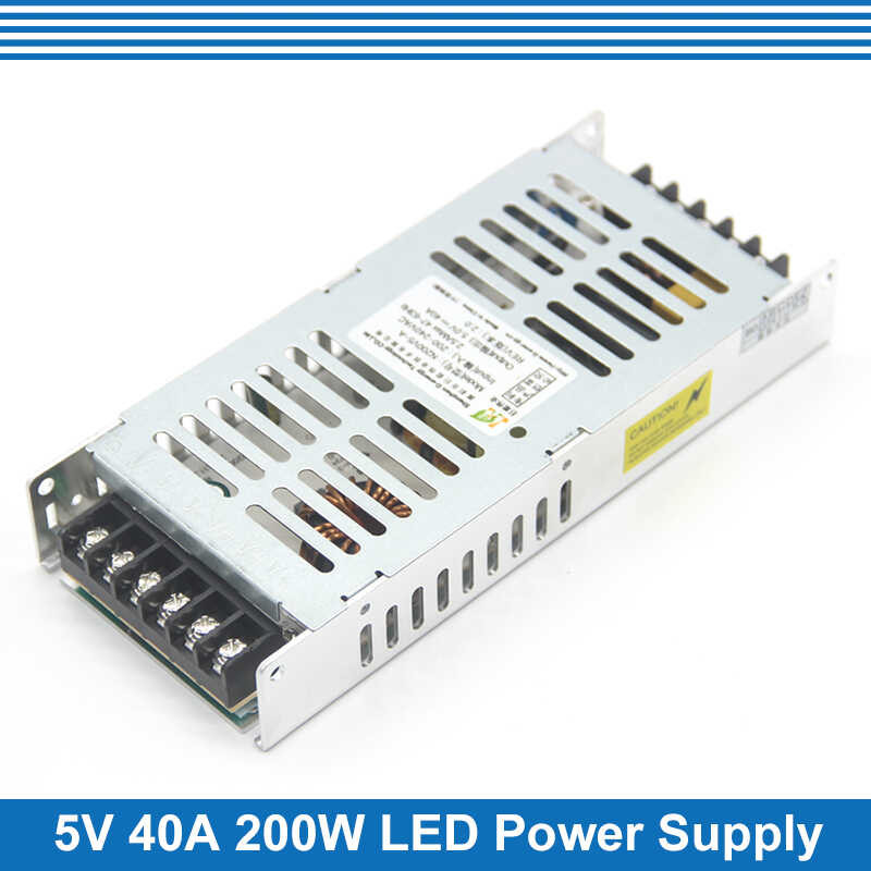 Special Ultra-Thin LED Display Switching Power Supply 220Vac Input, 5V 40A 200W Output Inp ...