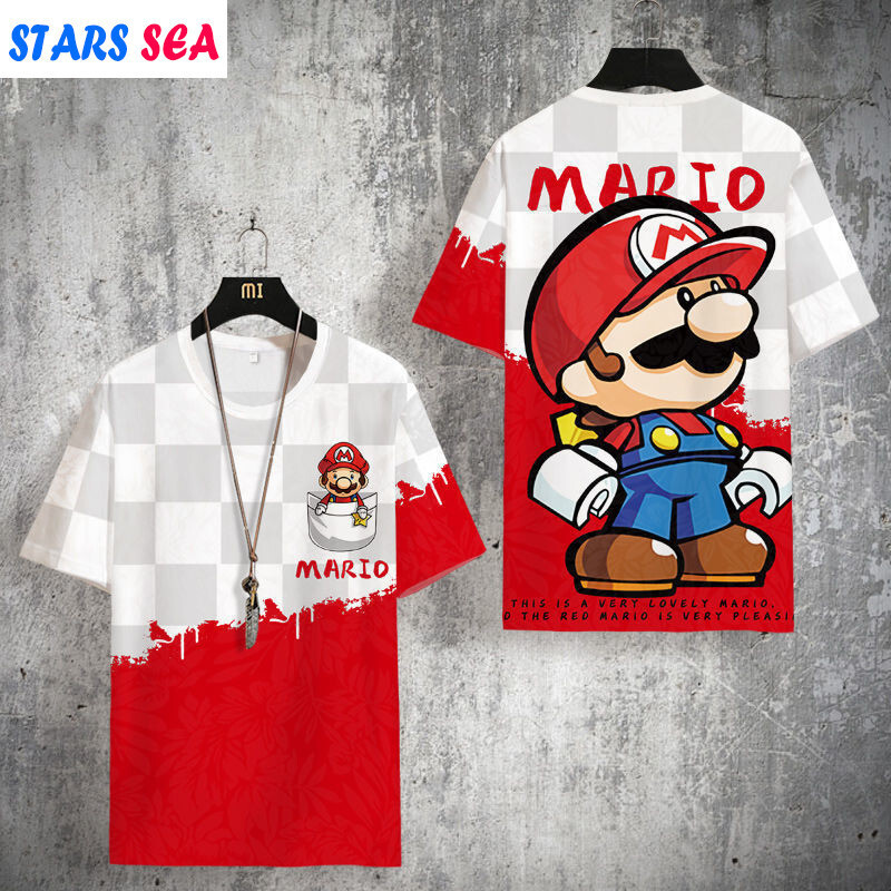 Super Mario Bros Printed Short Sleeves Men's Fashion Summer T-Shirt ...