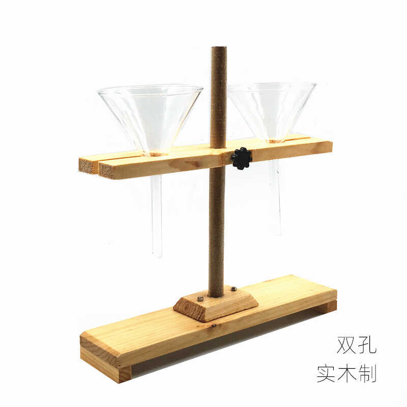 Wooden funnel rack double hole laboratory triangulation | Shopee ...
