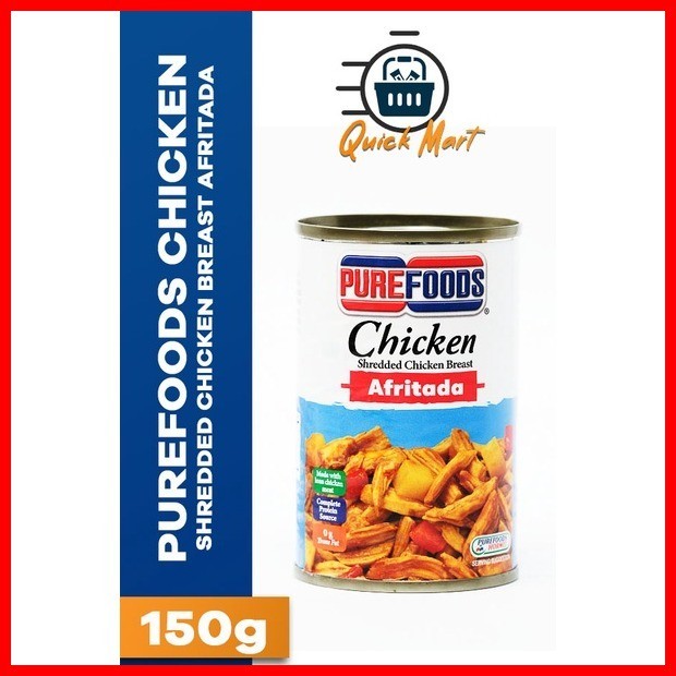 ๑ PUREFOODS CHICKEN SHREDDED CHICKEN BREAST AFRITADA 150g | Shopee ...