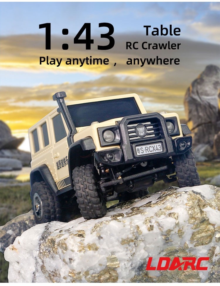 LDARC X43 RTR Crawler RC Car 1/43 Simulation Full Time 4WD Remote ...