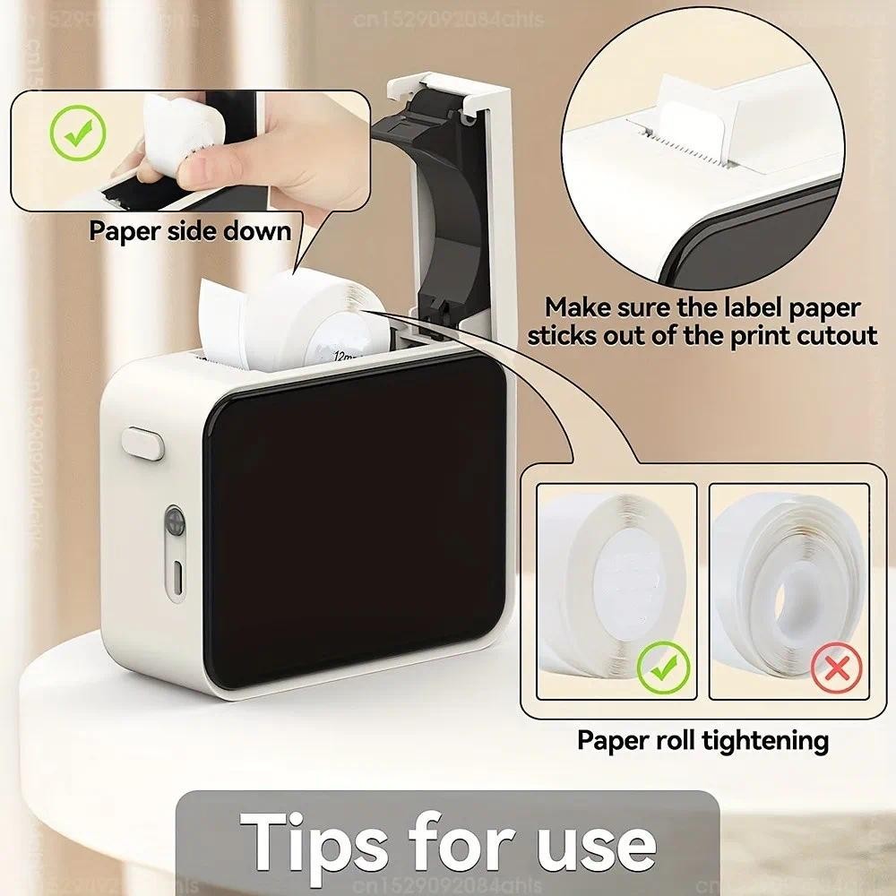 Label Printer Sticker 12*40mm 14*30mm 14*40mm Label Tape Thermal ...