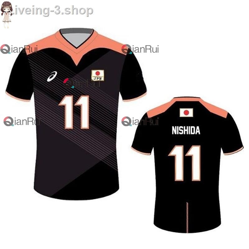 Japan Olympic Volleyball Jersey Nishida Yuji Black Casual Men Tshirt ...