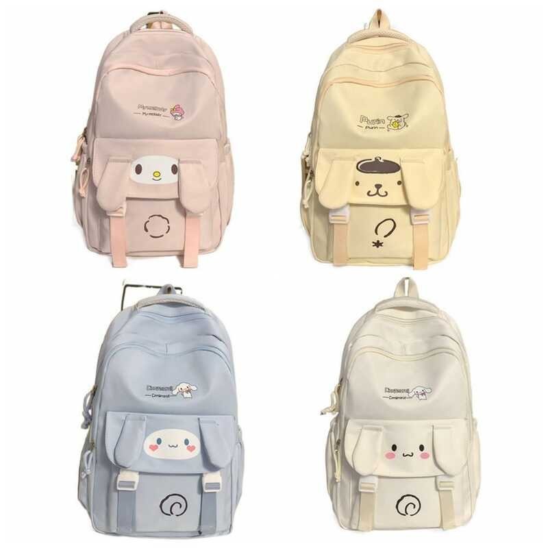 MARRIITT Kuromi Anime Backpack Cute Cinnamoroll SchoolBag Cartoon Pom ...
