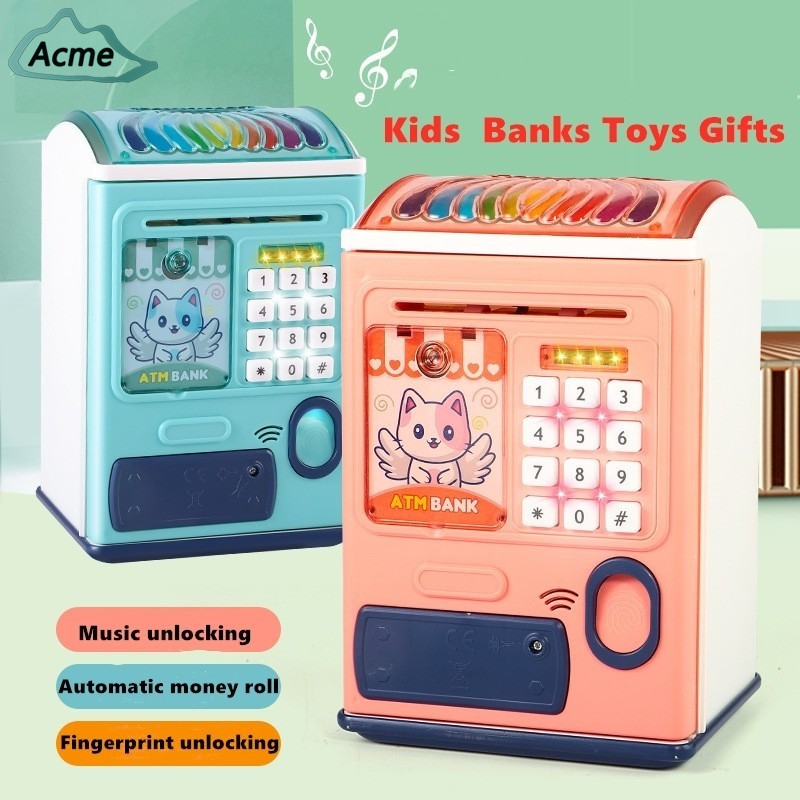 ACME Kids Atm Savings Machine Coin Bank Box Intelligent Bank Toy ...