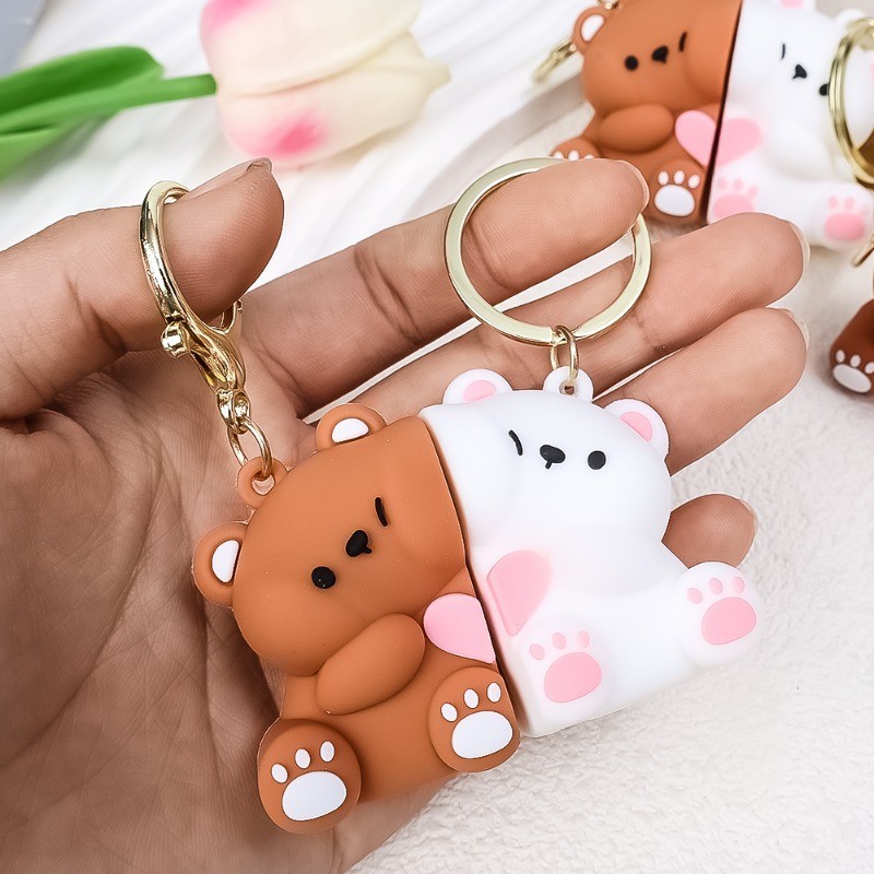 1Pair Creative Cute Cartoon Puppy Magnet Suction Keychain- High Quality ...
