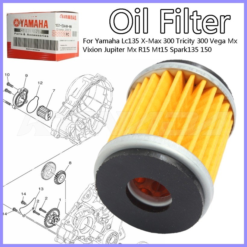 ♀ Oil Filter Yamaha Sniper135 Sniper150 TFX150 R15 V2 V3 XSR155 MT15 ...