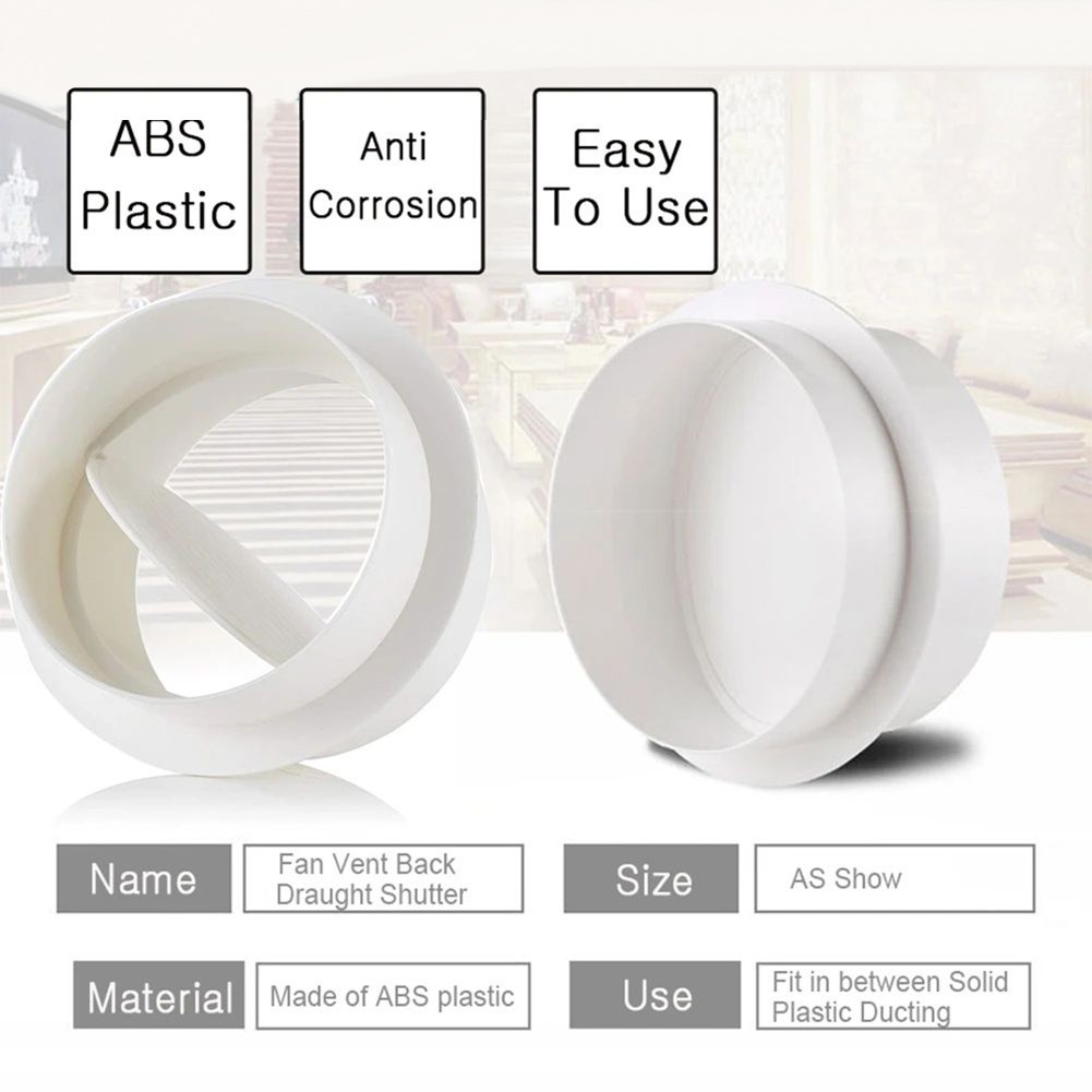 FSFO_PVC Fan Check Valve For Bathroom Kitchen Valve Round Pipe ...