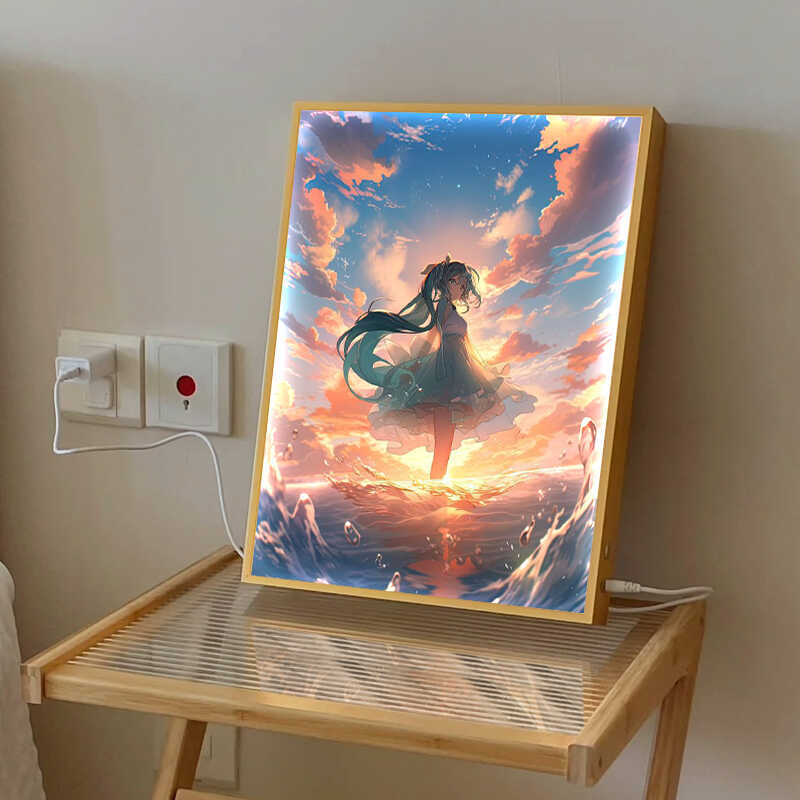 Miku Hatsune surrounding light ing miku luminous hand-operated night ...