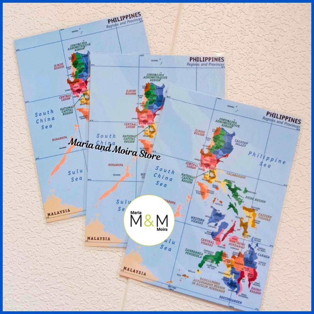 LAMINATED PHILIPPINE MAP CHARTS | A4 SIZE | EDUCATIONAL CHARTS | MAPA ...
