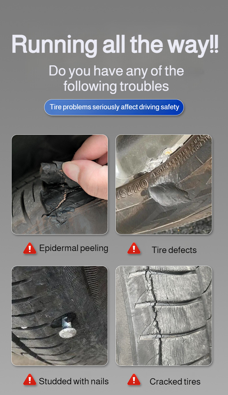 [Quick Fix/Durable Bond] Tire sidewall repair adhesive / Rubber crack filler glue / Professional ...