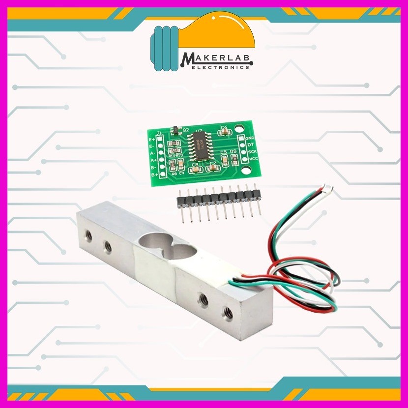 Load Cell Amplifier HX711 & Straight Bar Load Cell Weight Sensor 1kg ...
