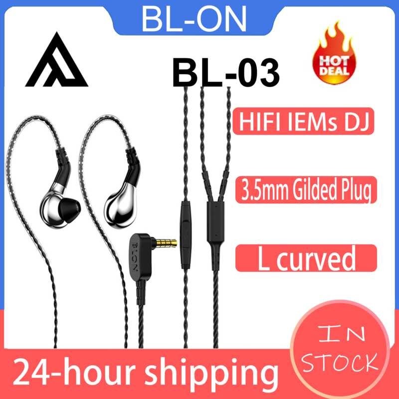 BLON Bl-03 Bl03 Hifi Iems Sa Ear Wired Monitor Earphones 10Mm Carbon Diaphragm Dynamic Earphone ...