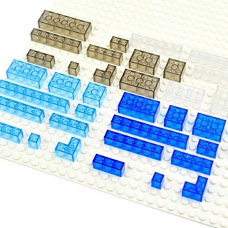 MOC Transparent Thick Building Blocks 1X1 1X2 2X2 2X4 Dots Clear Brick ...