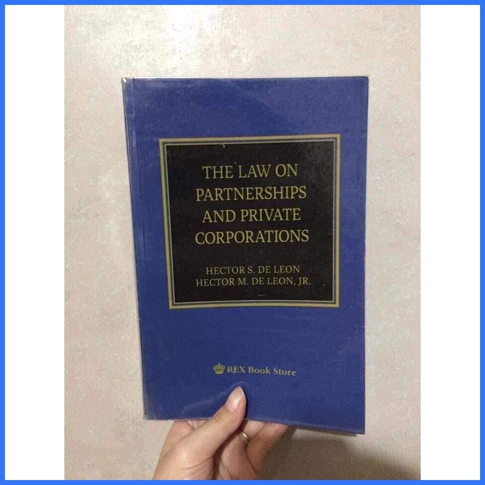 Law on Partnership & Corporation by De Leon | Shopee Philippines